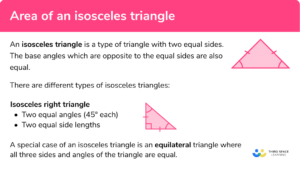 Area Of An Isosceles Triangle - Steps, Examples & Worksheet