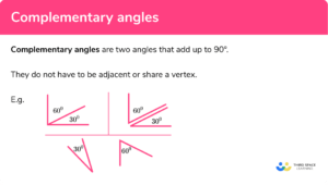 Complementary Angles - GCSE Maths - Steps & Examples