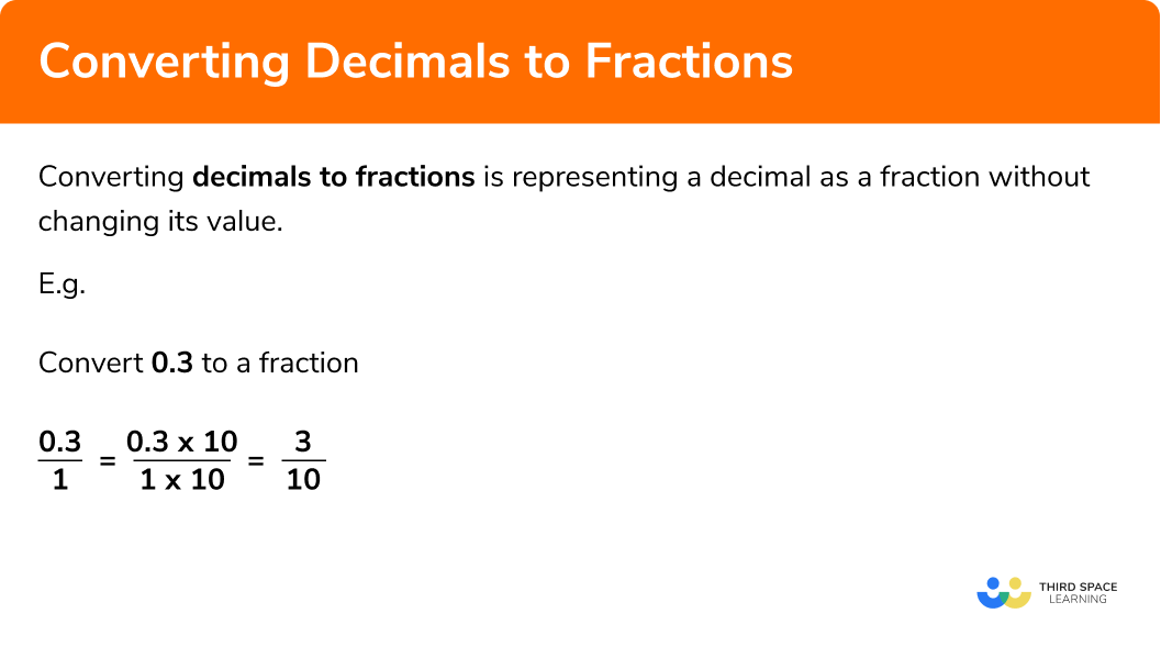 Converting Decimals To Fractions Steps Examples Worksheet