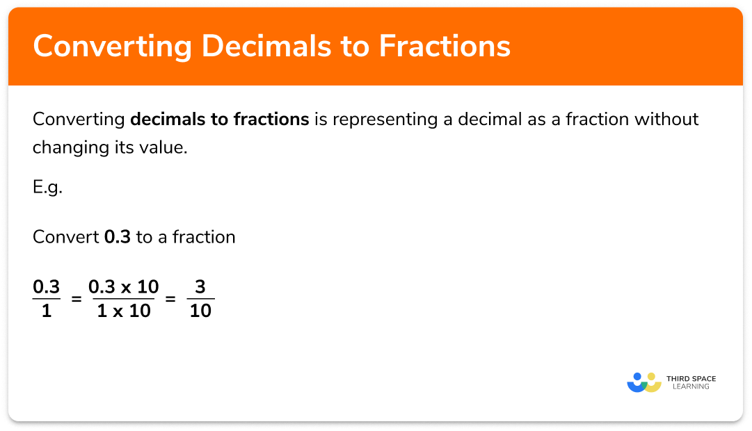 Converting Decimals To Fractions Steps Examples Worksheet