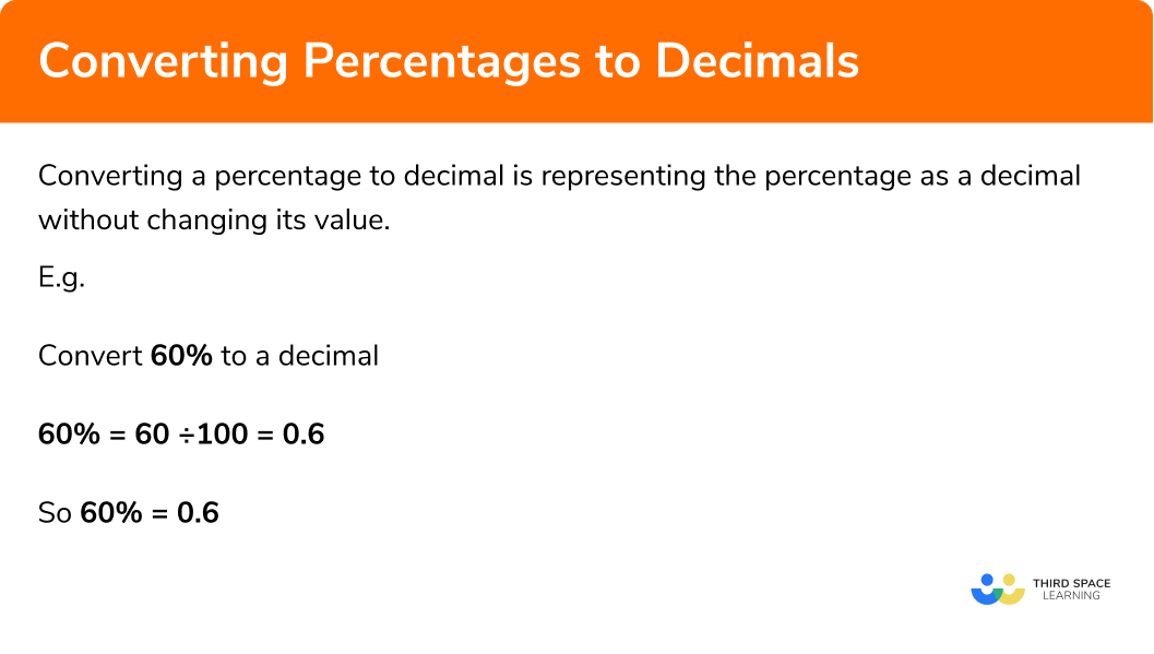 Percentage To Decimal GCSE Maths Steps Examples Worksheet Percentage To Decimal GCSE Maths Steps Examples Worksheet