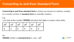 Standard Form - GCSE Maths - Steps, Examples & Worksheet