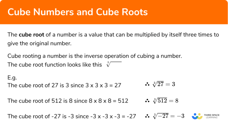 Cube Numbers And Cube Roots GCSE Maths Guide Examples