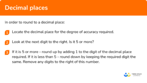 Decimal Places - GCSE Maths - Steps, Examples & Worksheet