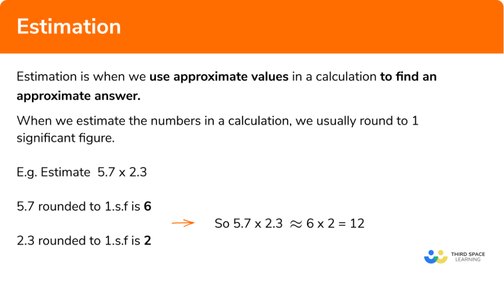 Estimation GCSE Maths Steps Examples Worksheet