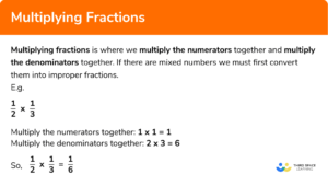 Multiplying Fractions - GCSE Maths - Steps, Examples & Worksheet