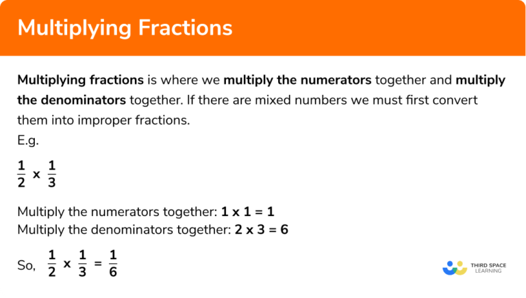 Multiplying Fractions - GCSE Maths - Steps, Examples & Worksheet