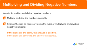 Multiplying and Dividing Negative Numbers- GCSE Maths - Revision Guide