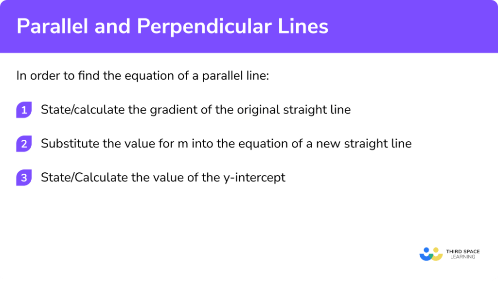 Parallel and Perpendicular Lines - GCSE Maths - Steps, Examples & Worksheet