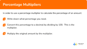 Percentage Multipliers - GCSE Maths - Steps, Examples & Worksheet