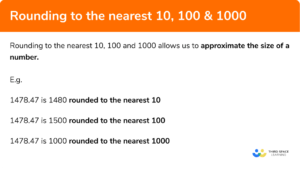 Rounding To The Nearest 10, 100 & 1000 - GCSE Maths - Revision