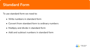 Standard Form - GCSE Maths - Steps, Examples & Worksheet