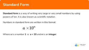 Standard Form - GCSE Maths - Steps, Examples & Worksheet