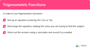 Trigonometric Functions - GCSE Maths - Steps, Examples & Worksheet