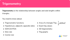 Trigonometry - GCSE Maths - Steps, Examples & Worksheet