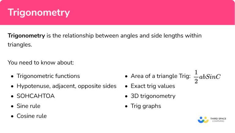 Trigonometry - GCSE Maths - Steps, Examples & Worksheet