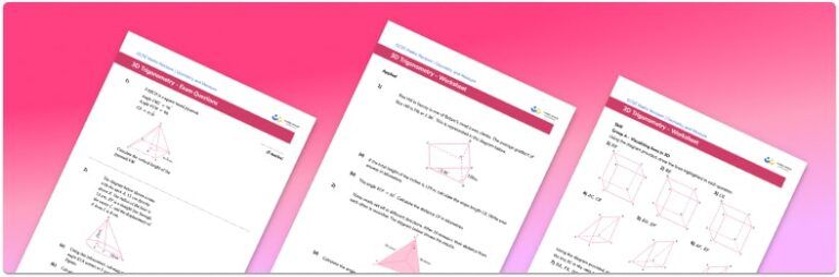 3D Trigonometry Worksheet - GCSE Maths [FREE] - Third Space Learning