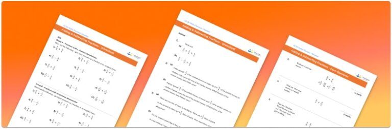 Add And Subtract Fractions Worksheet - GCSE Maths [FREE] - Third Space ...