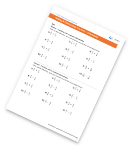 Add And Subtract Fractions Worksheet - GCSE Maths [FREE] - Third Space ...