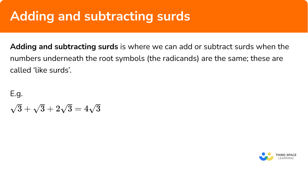 Adding And Subtracting Surds GCSE Steps Examples Worksheet Adding And Subtracting Surds GCSE Steps Examples Worksheet