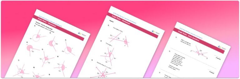 Angle Rules Worksheet - GCSE Maths [FREE] - Third Space Learning
