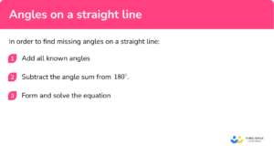 Angles On A Straight Line - GCSE Maths - Steps & Examples