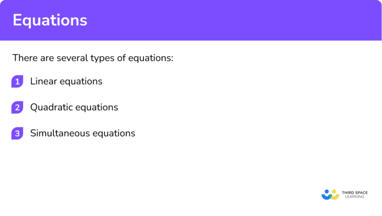 Equations - GCSE Maths - Steps, Examples & Worksheet