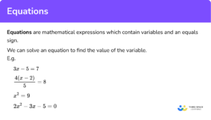 Equations - GCSE Maths - Steps, Examples & Worksheet