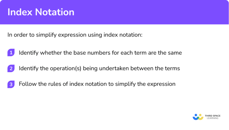 Index Notation - GCSE Maths - Steps, Examples & Worksheet