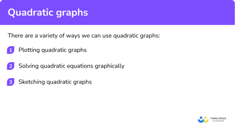 Quadratic Graphs - GCSE Maths - Steps, Examples & Worksheet