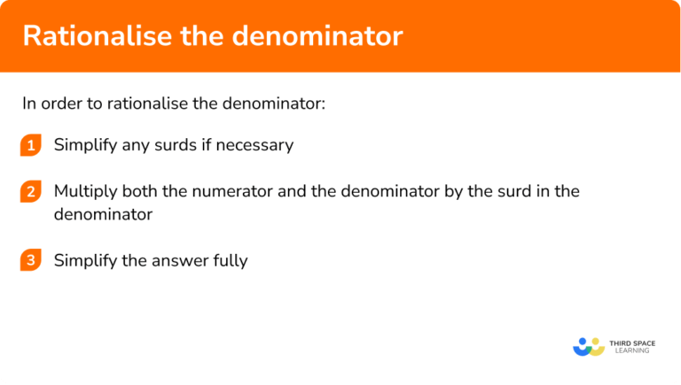 Rationalise the Denominator - GCSE - Steps, Examples & Worksheet