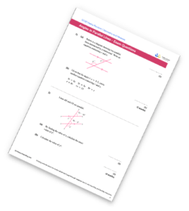 Angles In Parallel Lines Worksheet GCSE Maths [FREE] - Third Space Learning