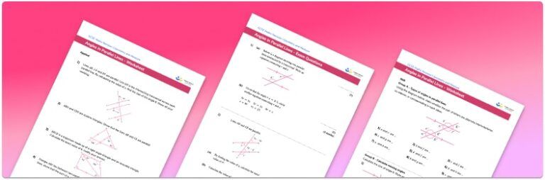 Angles In Parallel Lines Worksheet GCSE Maths [FREE] - Third Space Learning