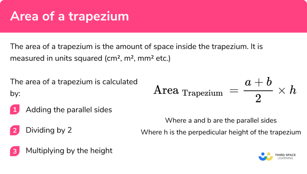 Area Of A Trapezium - Steps, Examples & Worksheet