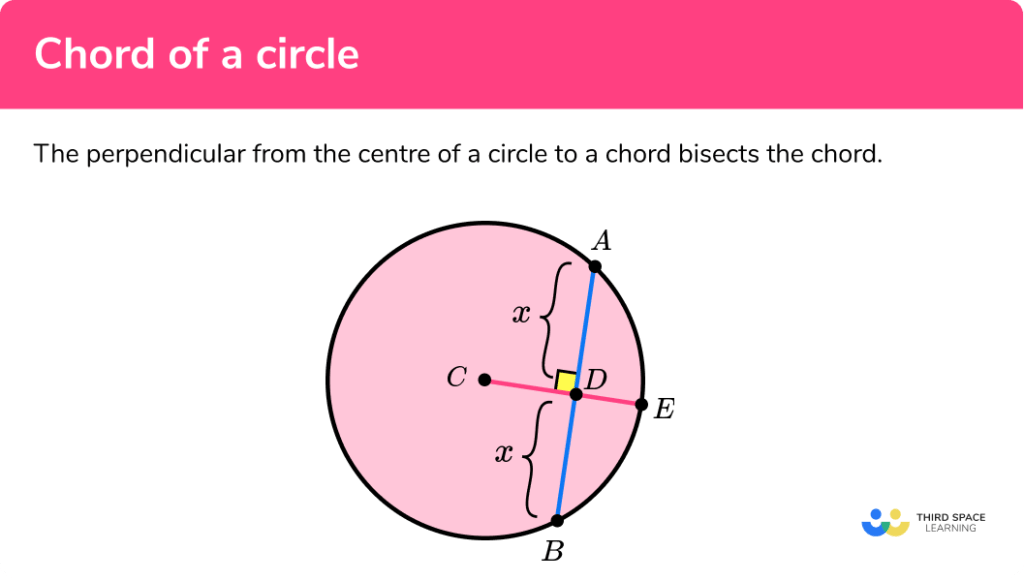 Chord of a Circle- GCSE Maths - Steps, Examples & Worksheet