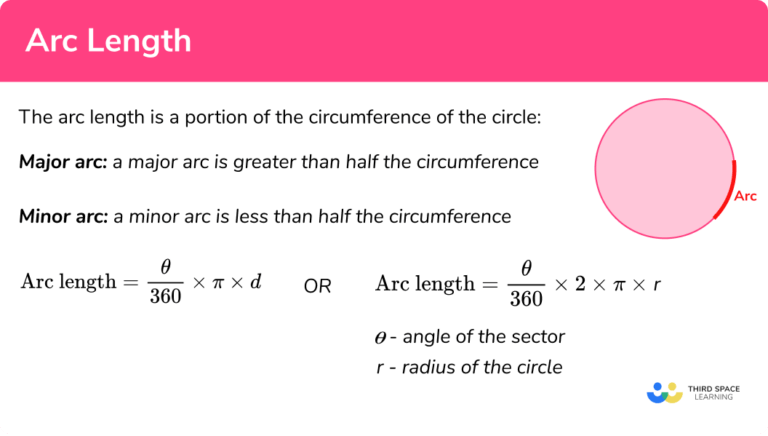 Arc Length - GCSE Maths - Steps, Examples & Worksheet