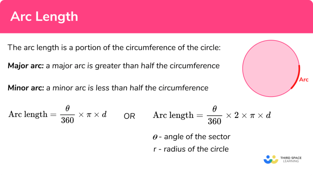 Arc Length - GCSE Maths - Steps, Examples & Worksheet