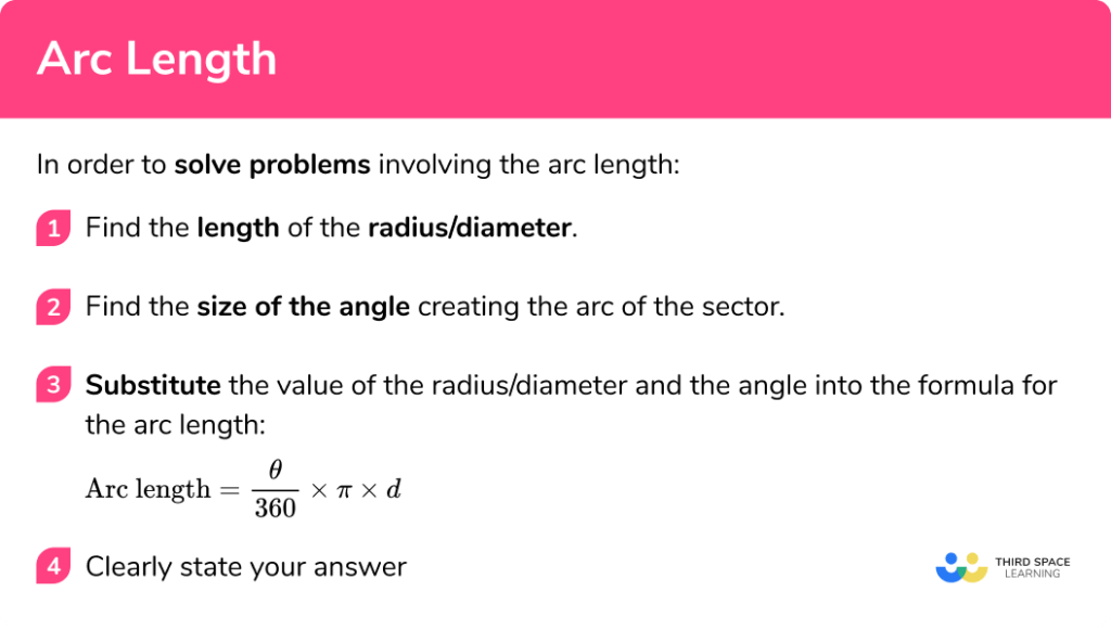 Arc Length - GCSE Maths - Steps, Examples & Worksheet