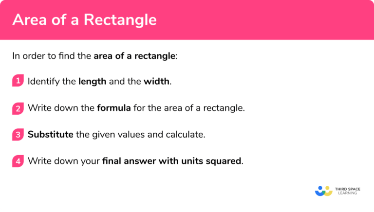 Area Of A Rectangle - GCSE Maths - Steps & Examples