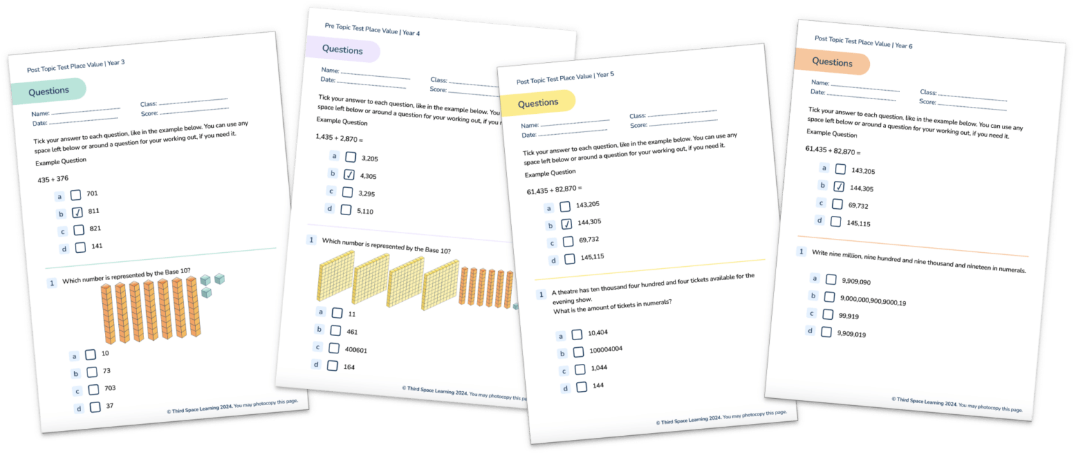 [FREE] Number and Place Value Diagnostic Pre and Post Assessment Pack