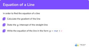 Equation Of A Line - GCSE Maths - Steps, Examples & Worksheet