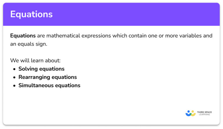 Equations - GCSE Maths - Steps, Examples & Worksheet