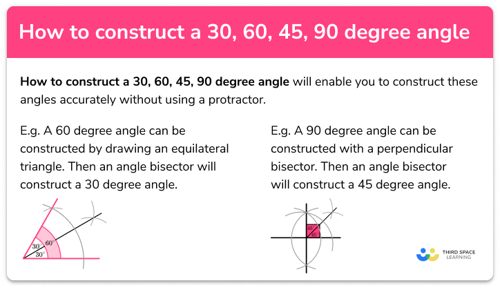 How To Construct A 60 Degree Angle GCSE Maths Steps Examples