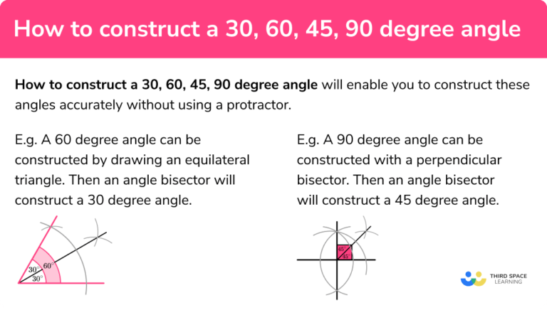 How To Construct A 60 Degree Angle - GCSE Maths - Steps & Examples