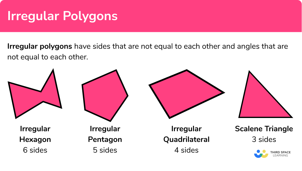 Irregular Polygon GCSE Maths Steps Examples Worksheet