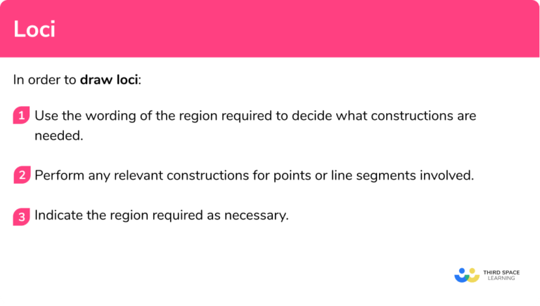 Loci - GCSE Maths - Steps, Examples & Worksheet