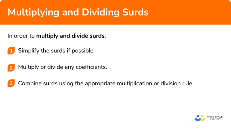 Multiplying And Dividing Surds - GCSE Maths - Steps & Examples