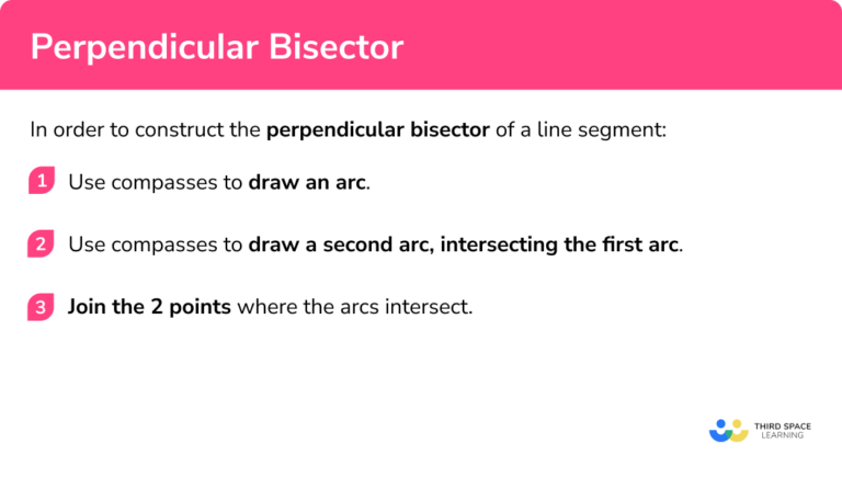 Perpendicular Bisector - GCSE Maths - Steps, Examples & Worksheet