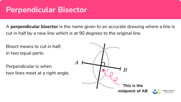Perpendicular Bisector - GCSE Maths - Steps, Examples & Worksheet