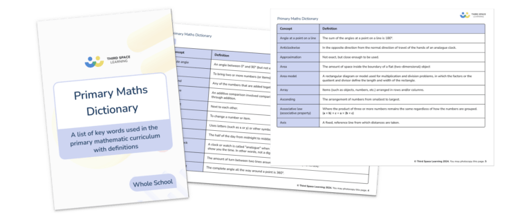 [FREE] Primary Maths Dictionary